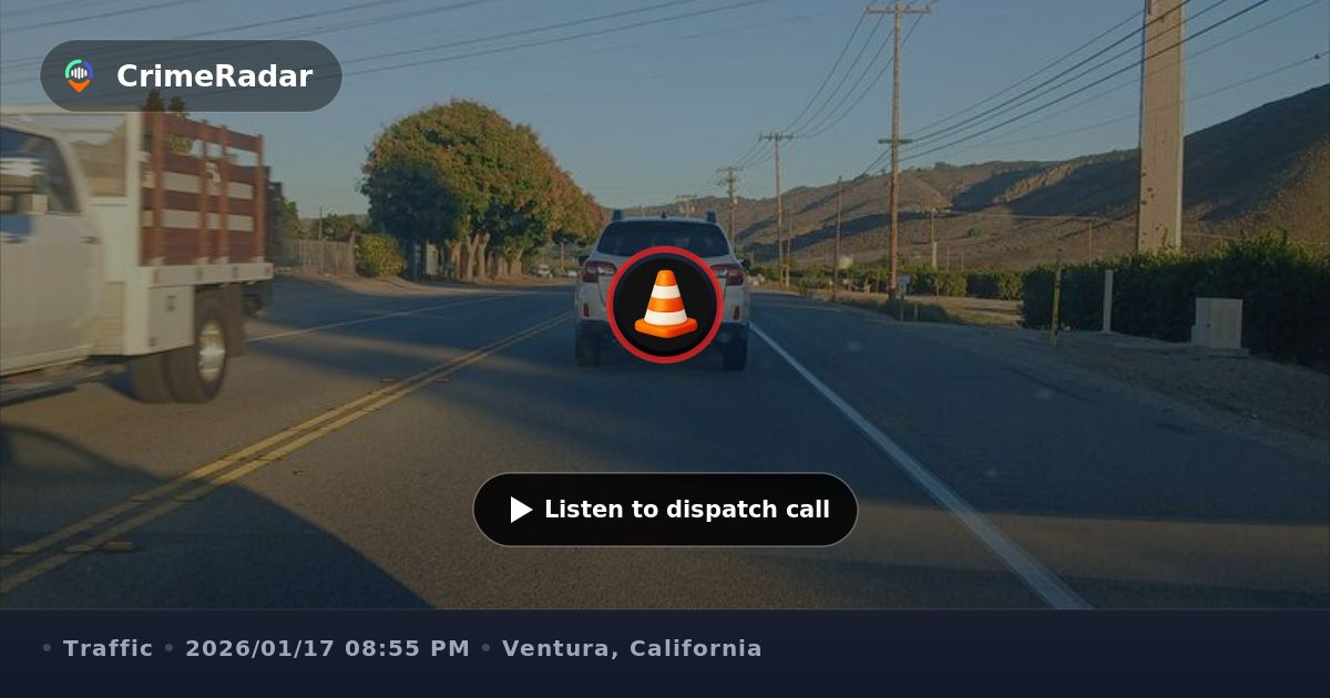 Deputies respond to traffic hazard on Santa Rosa Rd, Ventura County CA ...