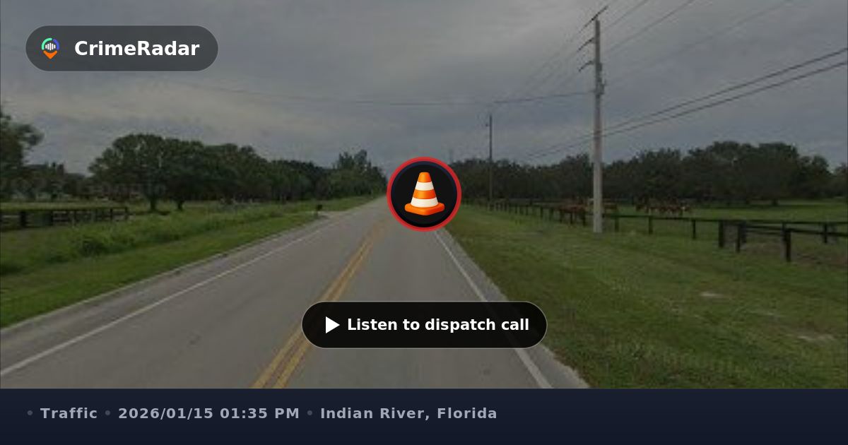 Deputy requests help at possible crash near 12th St, Indian River ...