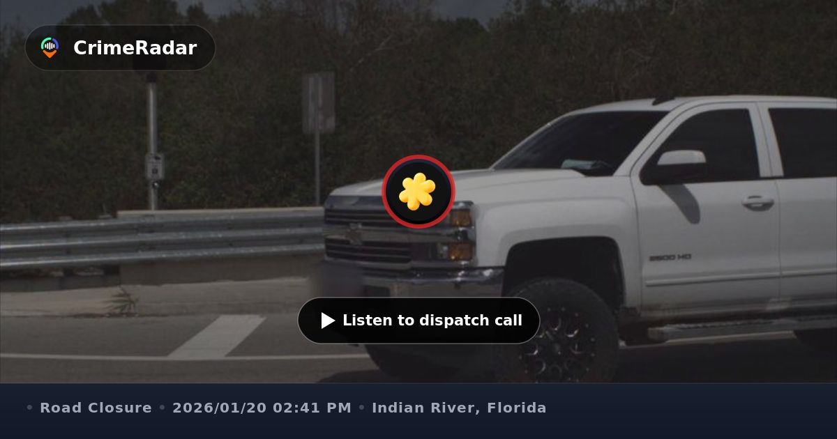 Road closure near Oslo Rd and 58th Ave SW, Indian River County FL ...