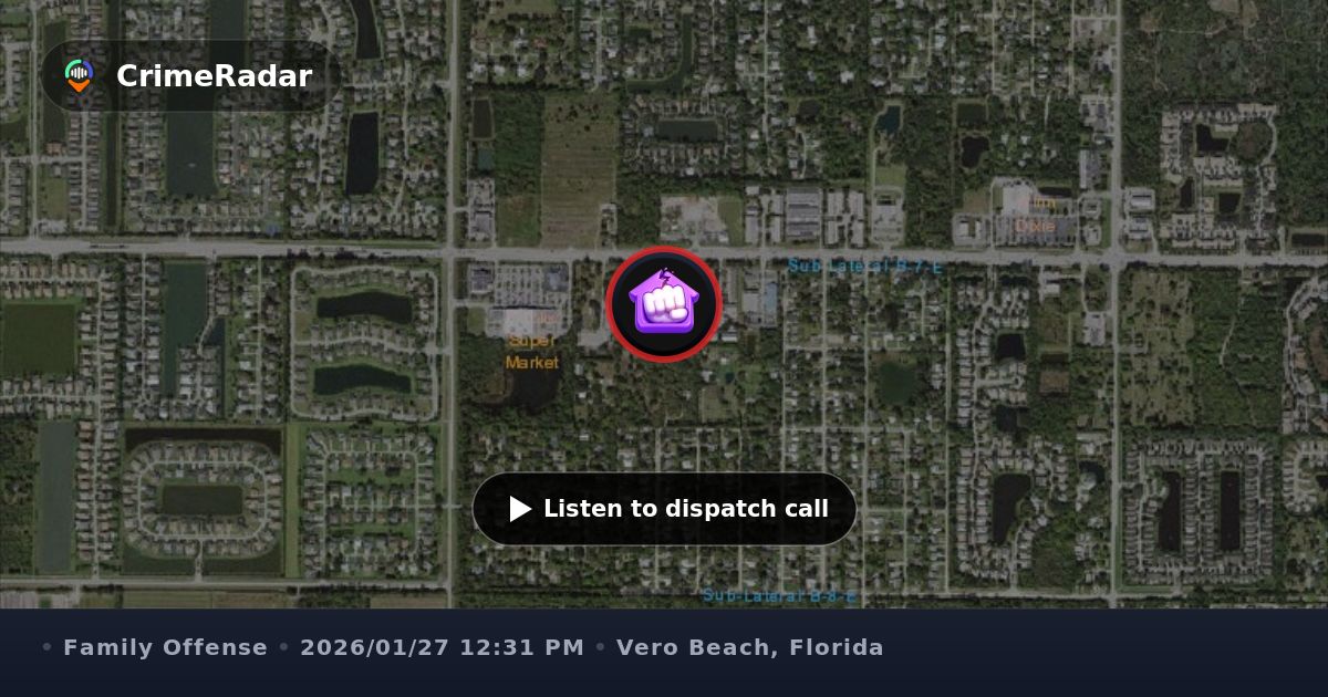 Possible domestic argument on 33rd Ave SW, Vero Beach FL | CrimeRadar