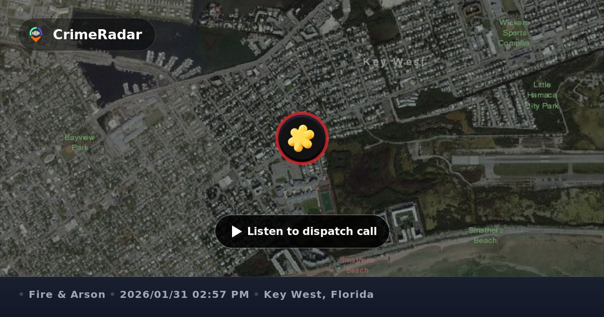 Downed power line reported on South St, Key West FL | CrimeRadar