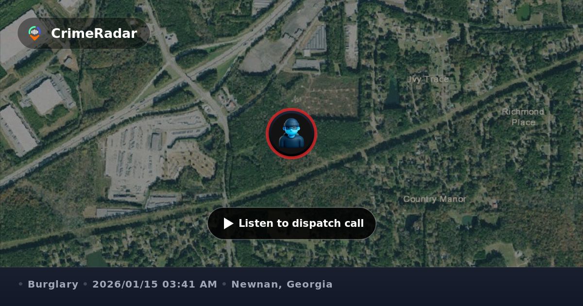 Alarm triggered near Emerald Dr, Newnan GA | CrimeRadar
