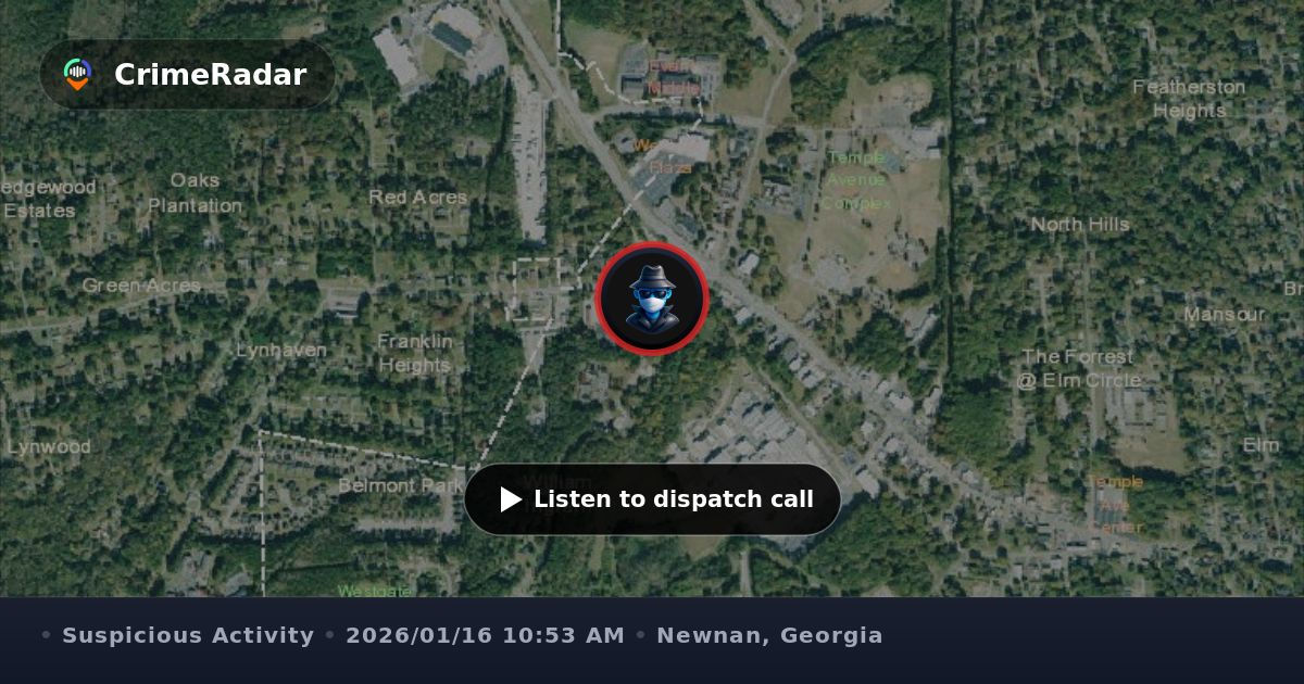 Possible suspicious vehicle near elementary school, Newnan GA | CrimeRadar