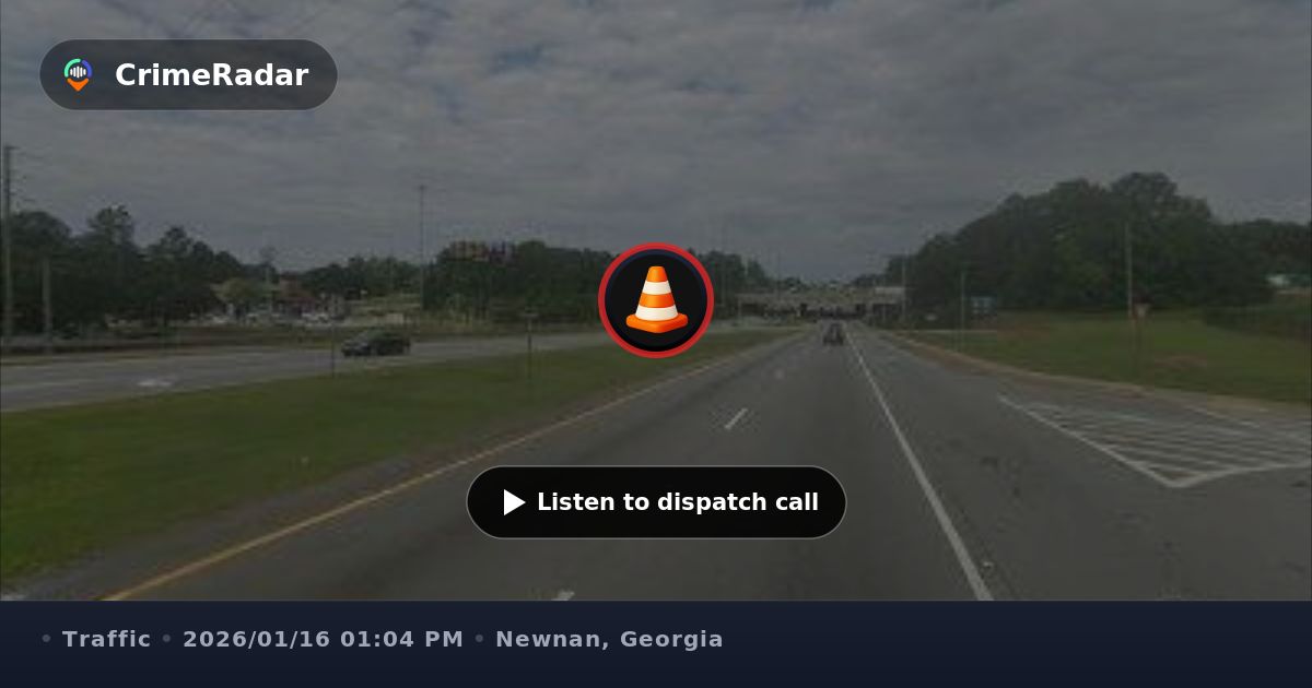 Traffic collision blocks eastbound Bullsboro Dr, Newnan GA | CrimeRadar