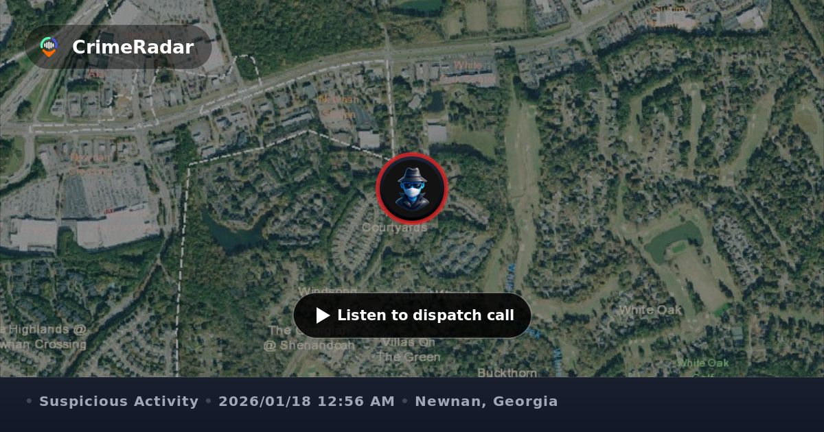 Possible prowler sighting near Courtyard Dr, Newnan GA | CrimeRadar