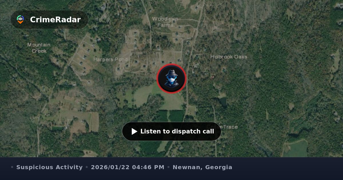 Possible armed individuals near Bowers Dr, Newnan GA | CrimeRadar