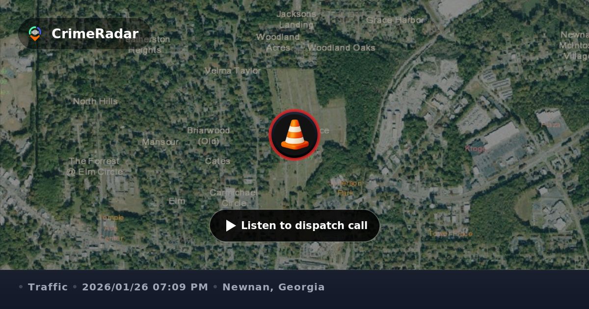 Traffic stop near College St and Temple Ave, Newnan GA | CrimeRadar