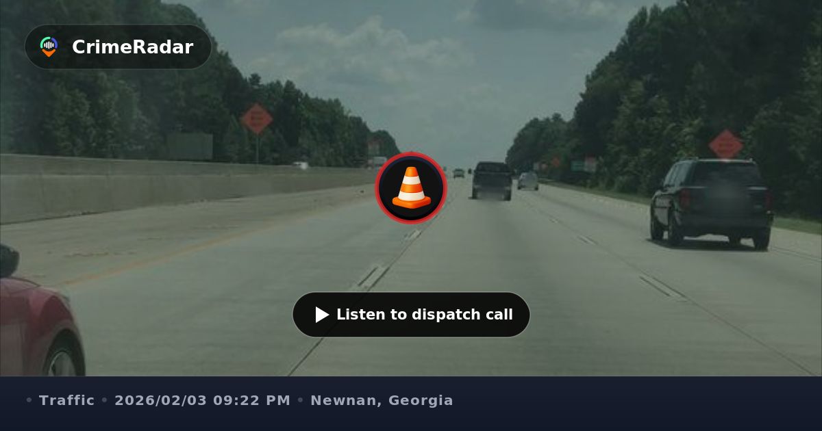 Motorcycle crash with fire on I‑85 near exit 47, Newnan GA | CrimeRadar