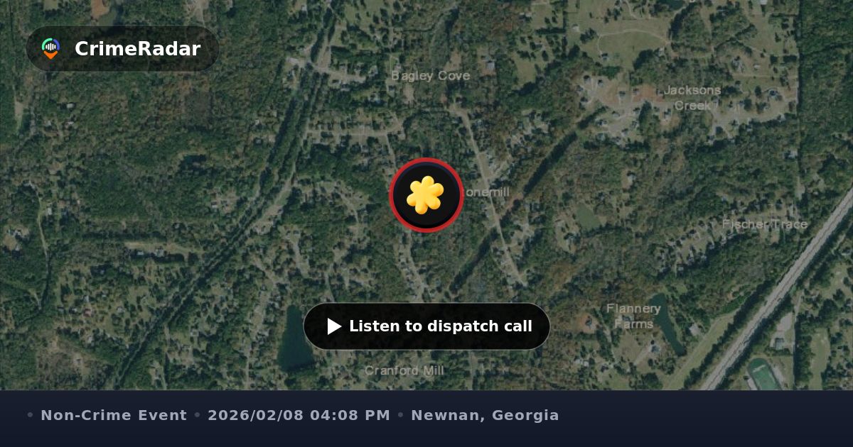 Accidental 911 call reported near Cobbler Dr, Newnan GA | CrimeRadar