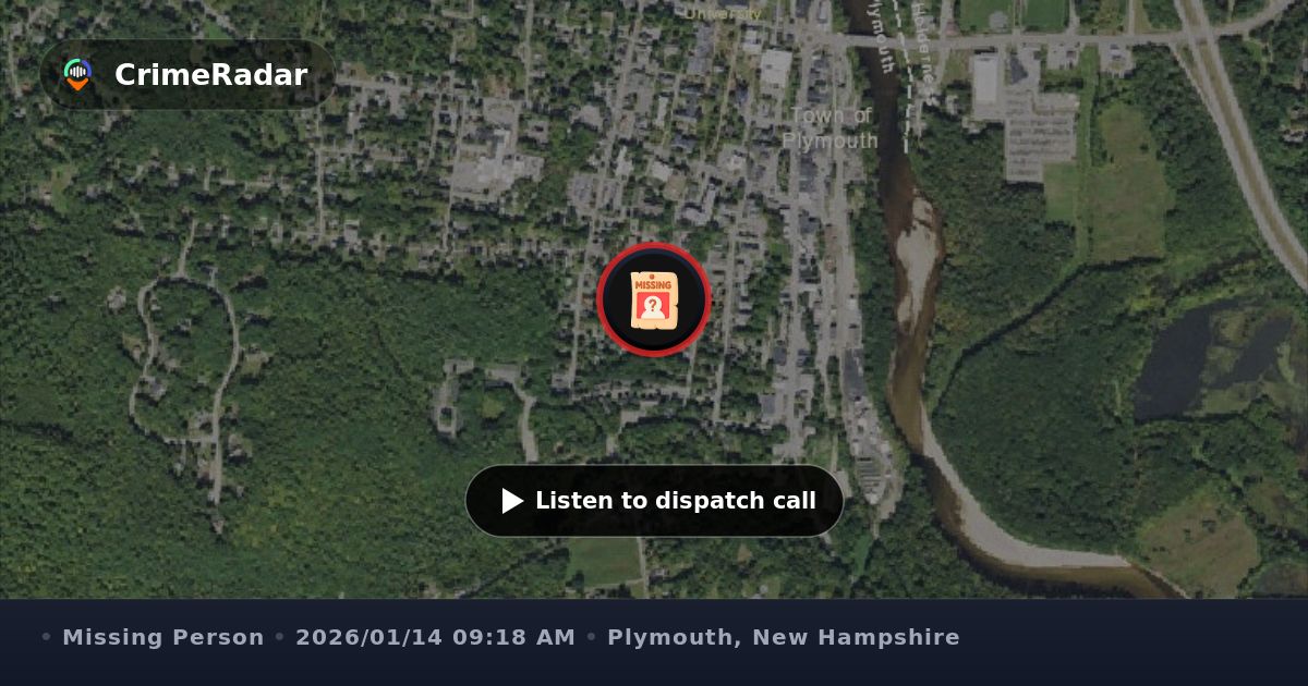 Welfare check requested near Fox Park Dr, Plymouth NH | CrimeRadar