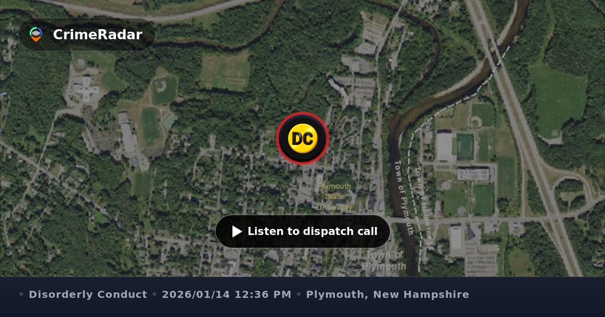 Officer investigates dog complaint near Pleasant St, Plymouth NH ...