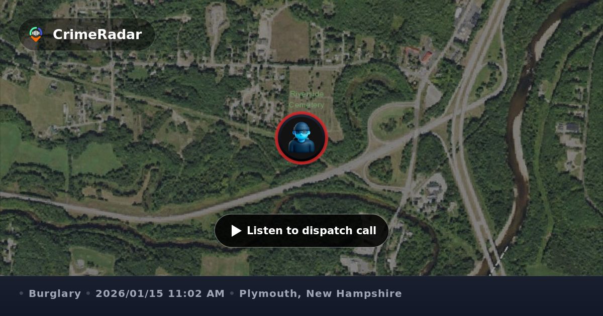 Alarm triggered at office on Old Main St, Plymouth NH | CrimeRadar