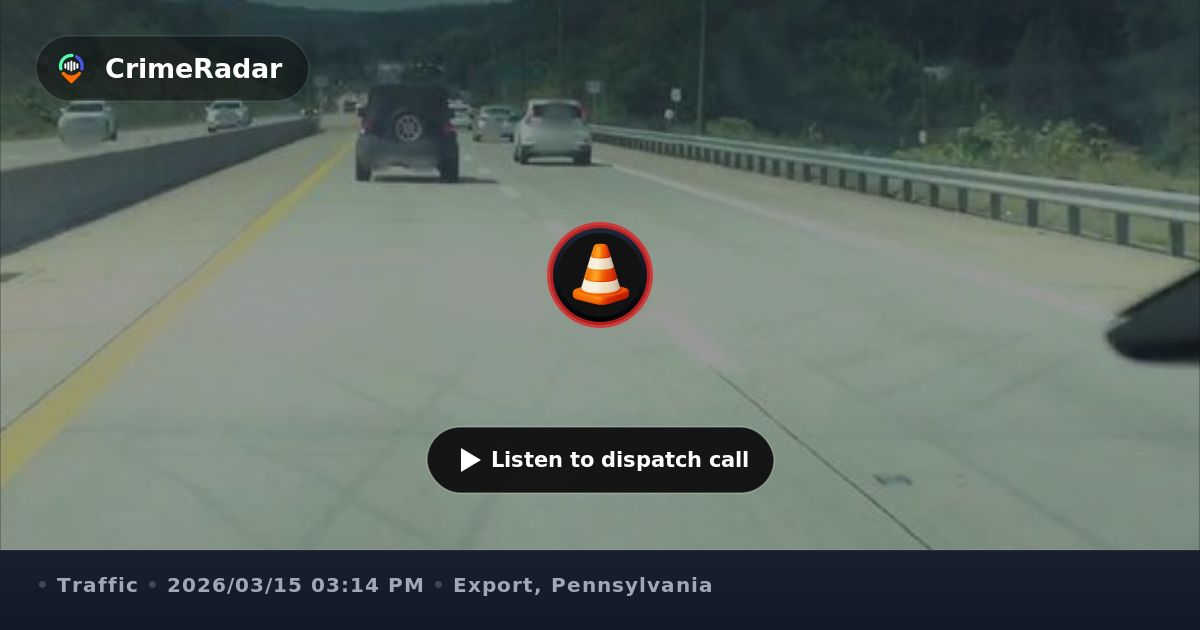 Road sign down on westbound William Penn Highway, Export PA | CrimeRadar