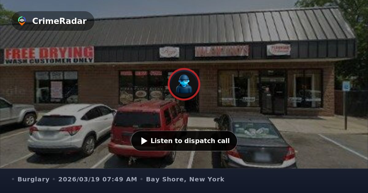 Trespasser reported at Spin City business, Bay Shore NY | CrimeRadar