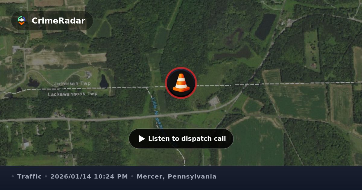 Multiple vehicle crash near Sharon-Mercer Rd, Mercer County PA | CrimeRadar