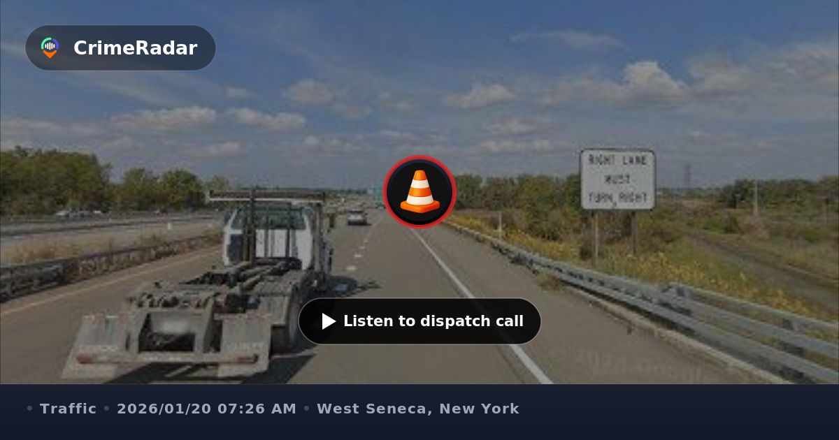 Car slides into ditch near highway exit, West Seneca NY | CrimeRadar