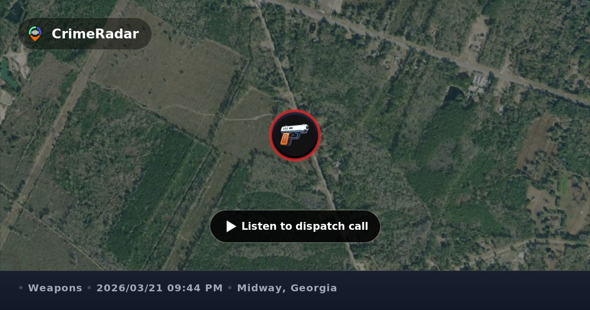 Reported shooting with one person down, Midway GA | CrimeRadar
