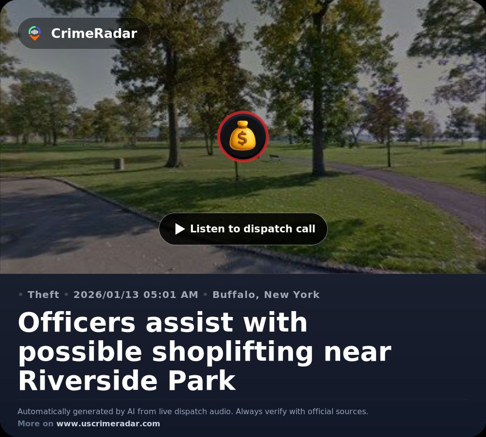 Officers assist with possible shoplifting near Riverside Park, Buffalo ...