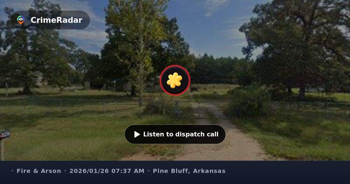 House fire near Highway 54 in Pine Bluff, Pine Bluff AR | CrimeRadar