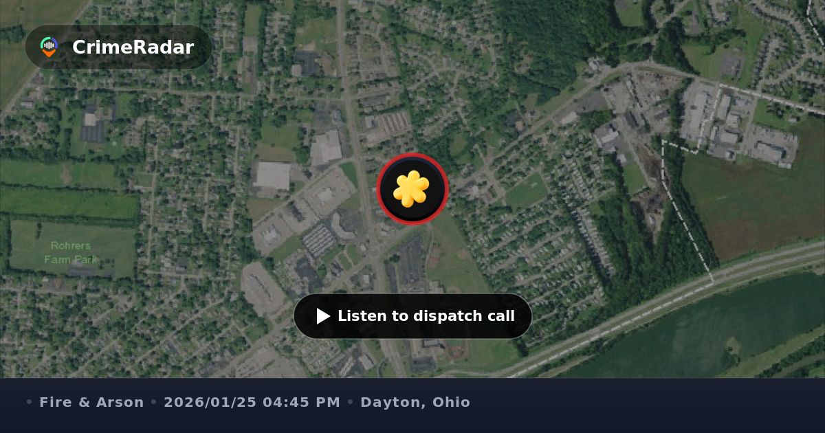 Possible carbon monoxide alarm near Paramount Ave, Dayton OH | CrimeRadar