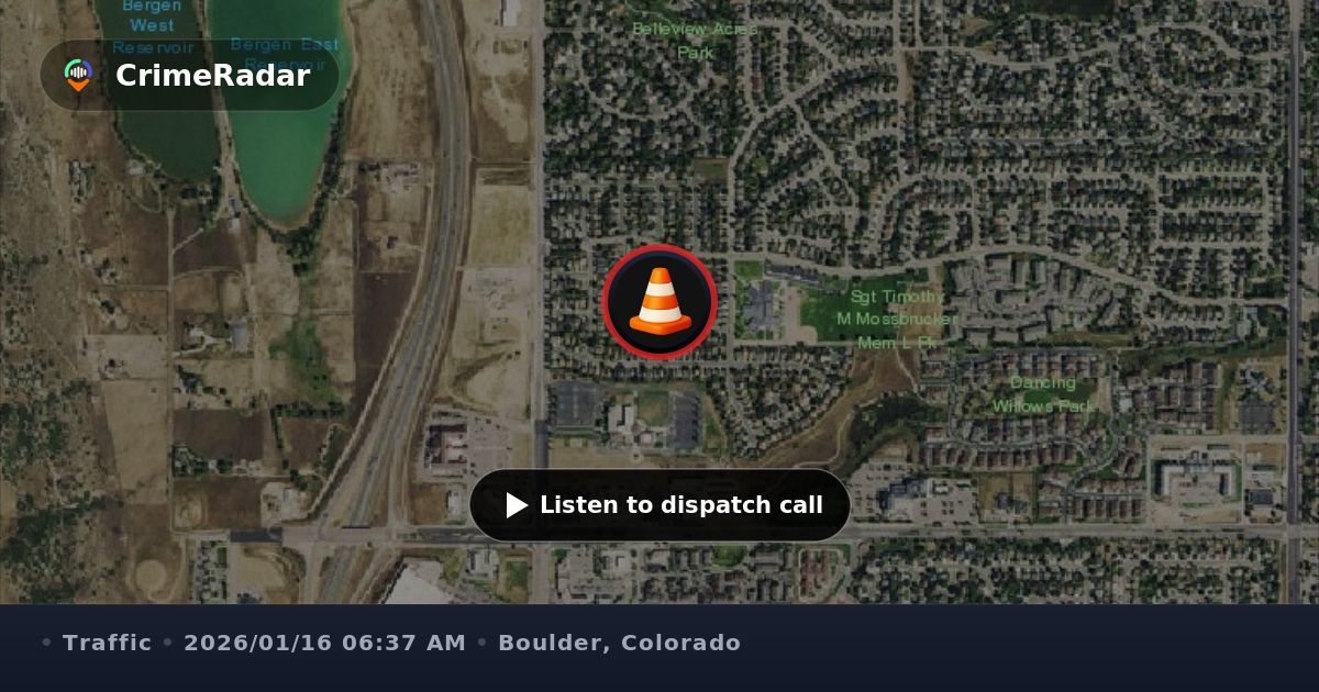 Crash with injury near Coal Mine and Bowles Ave, Boulder CO | CrimeRadar