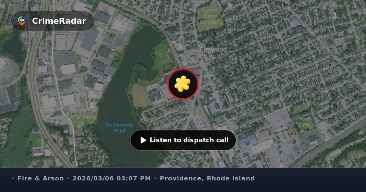 Residential fire alarm on Roger Williams Avenue, Providence RI | CrimeRadar