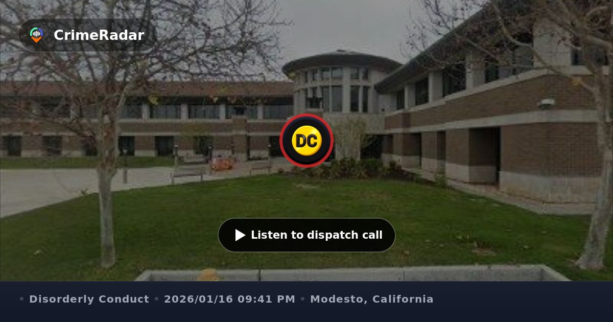Deputies handle disturbance at community building, Modesto CA | CrimeRadar