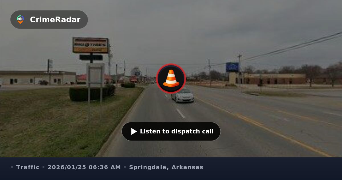 Truck stuck in snow blocks Sunset and Johnson, Springdale AR | CrimeRadar