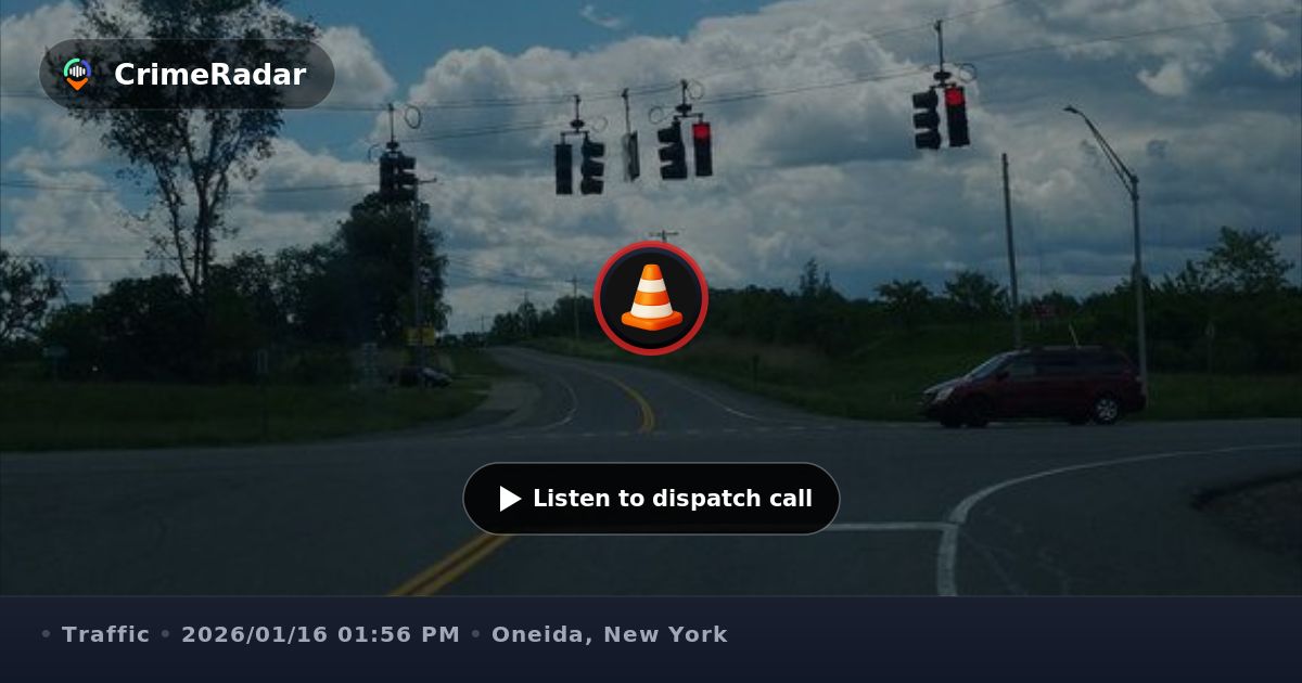 Apparent fluid spill from crash near Halsey and Judd, Oneida County NY ...