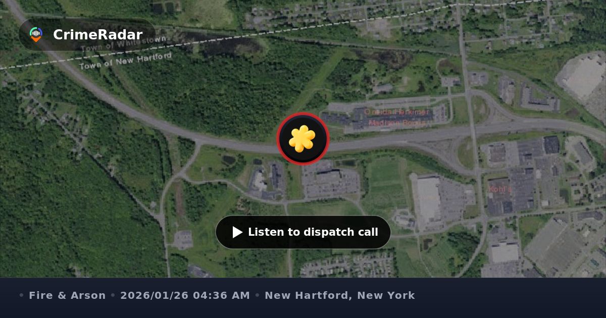 Fire alarm at public building on Woods Park Drive, New Hartford NY ...