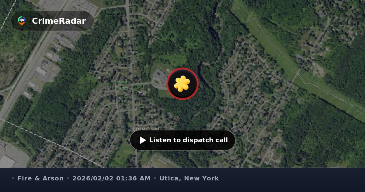 Heat detector triggers fire alarm near Firehouse Rd, Utica NY | CrimeRadar