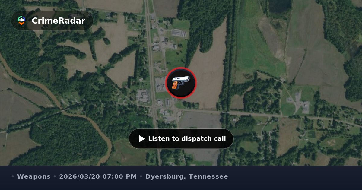 Reports of gunshots near North Plum Crossroad, Dyersburg TN | CrimeRadar