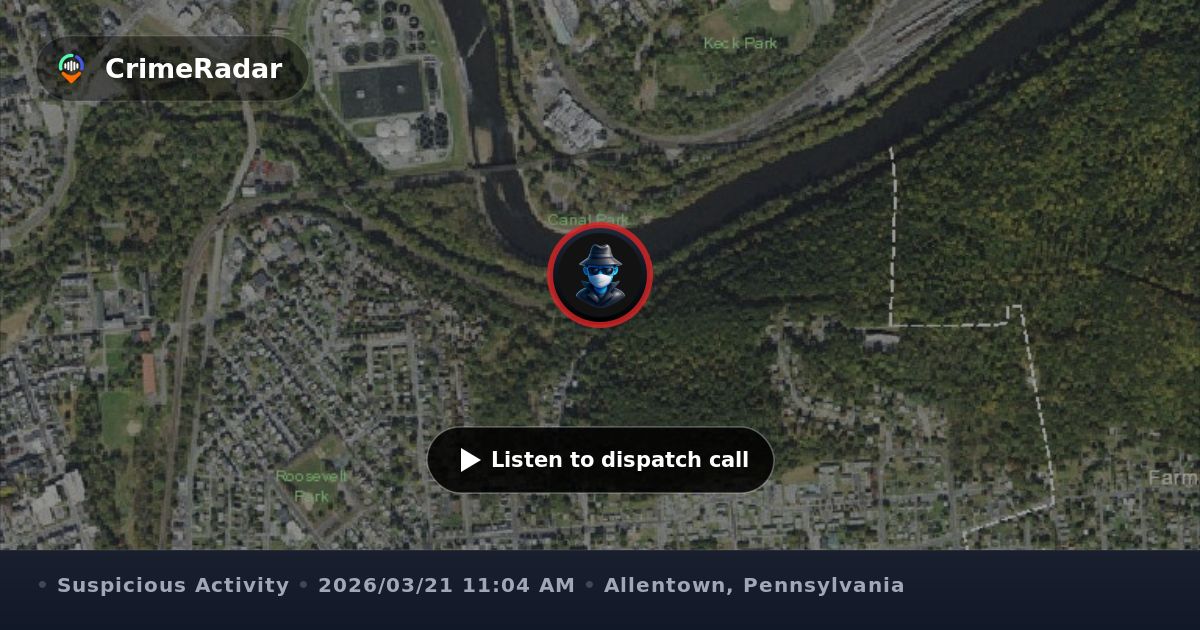 Suspicious car parked on front lawn, Allentown PA | CrimeRadar