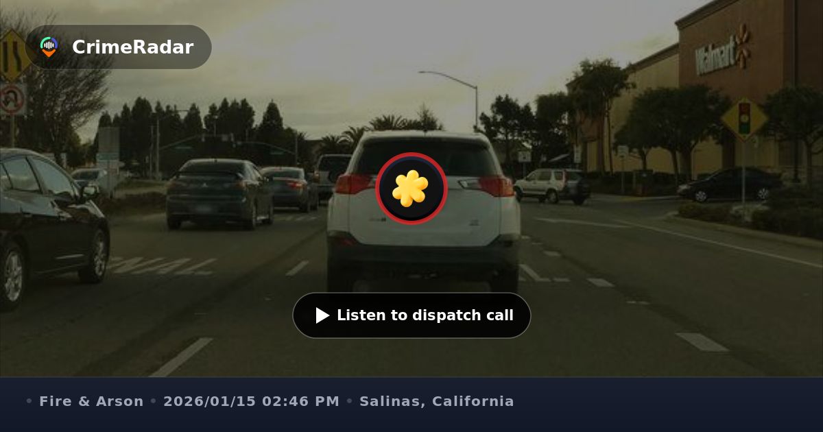 Small eucalyptus grove fire near Boronda Rd, Salinas CA | CrimeRadar