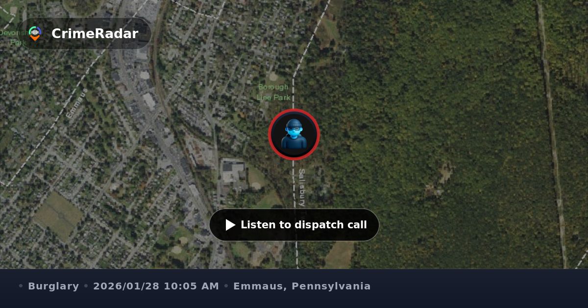 Burglar alarm at church on East Main St, Emmaus PA | CrimeRadar