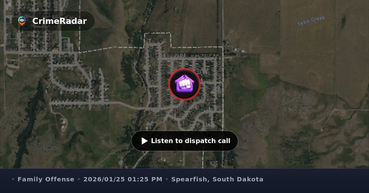 Possible family dispute near Spearfish Mountain Ln, Spearfish SD ...