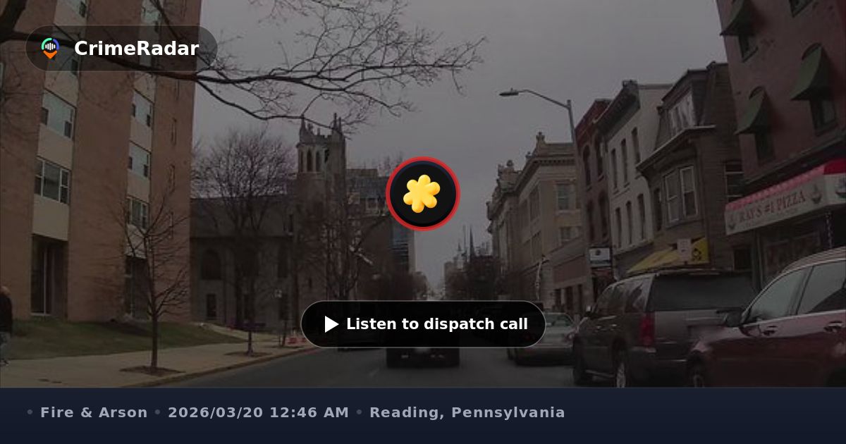 Fire alarm at apartment on North Ninth Street, Reading PA | CrimeRadar