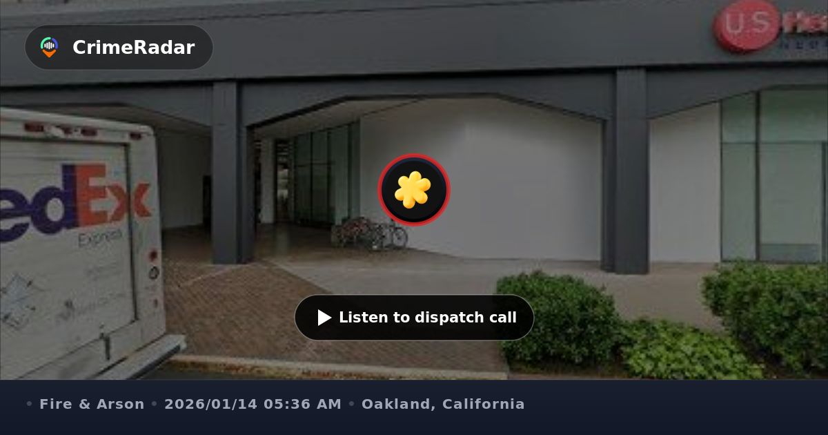 Fire contained near Oakland transit station, Oakland CA | CrimeRadar