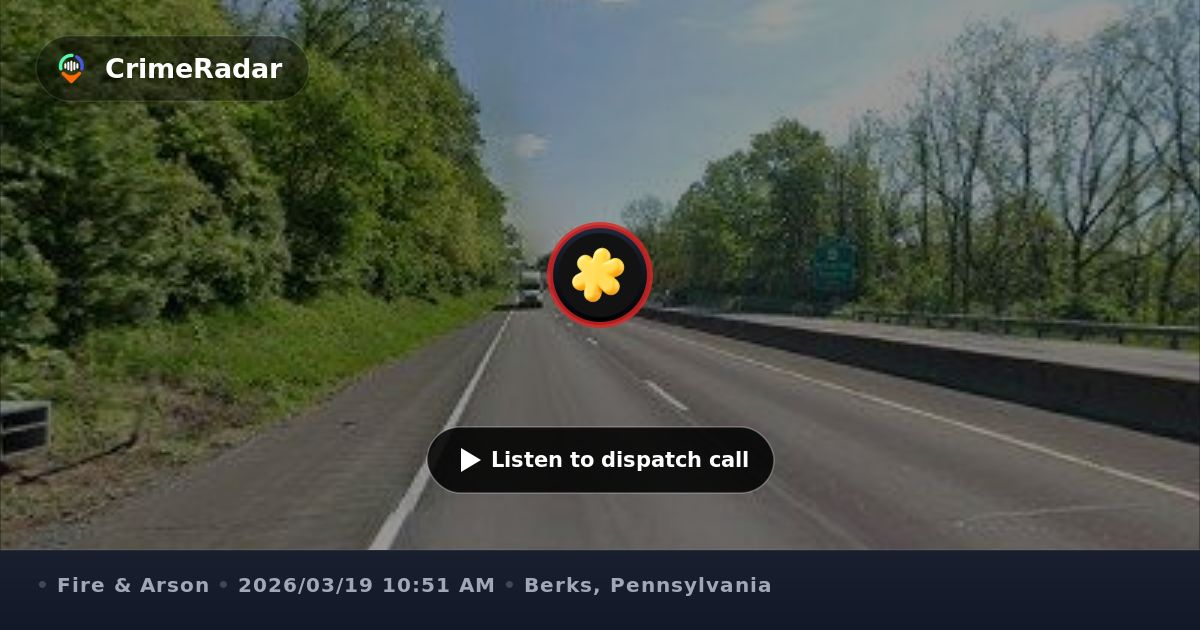 Ford pickup truck on fire on Interstate 78 eastbound, Berks County PA ...