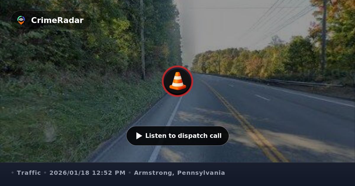 Serious crash with entrapment near McIntyre Hill, Armstrong County PA ...