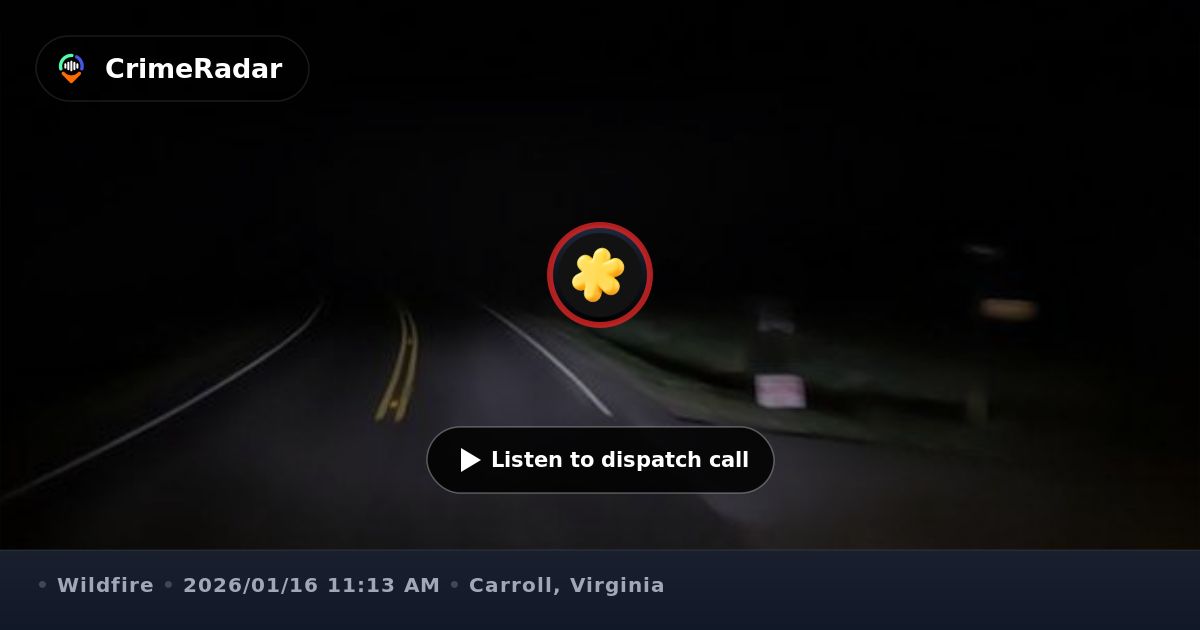 Grass fire reported near US 52 exit 24, Carroll County VA | CrimeRadar