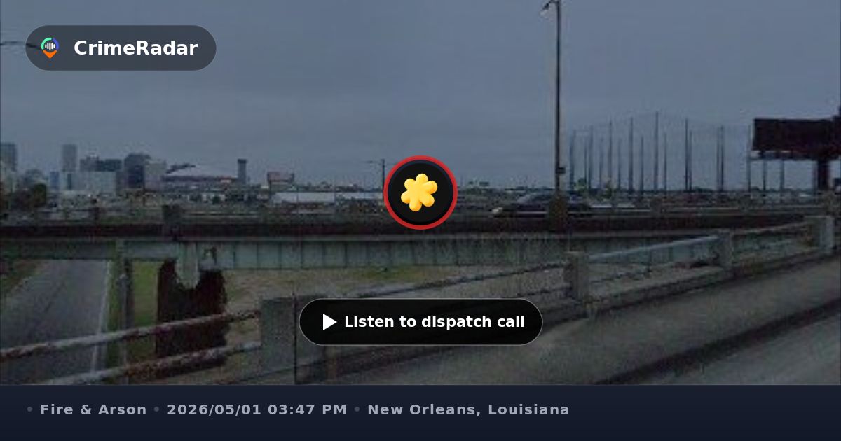 Vehicle fire and medical emergency on South Broad, New Orleans LA ...