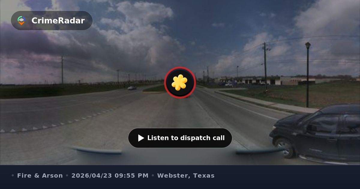 Reported structure fire on East NASA Parkway, Webster TX | CrimeRadar