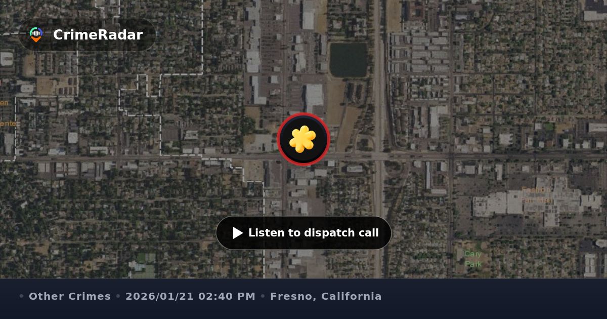 Apparent accidental 911 call near Shaw Ave business, Fresno CA | CrimeRadar