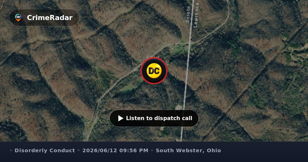 Neighbor reports man yelling and driving in driveway, South Webster OH ...