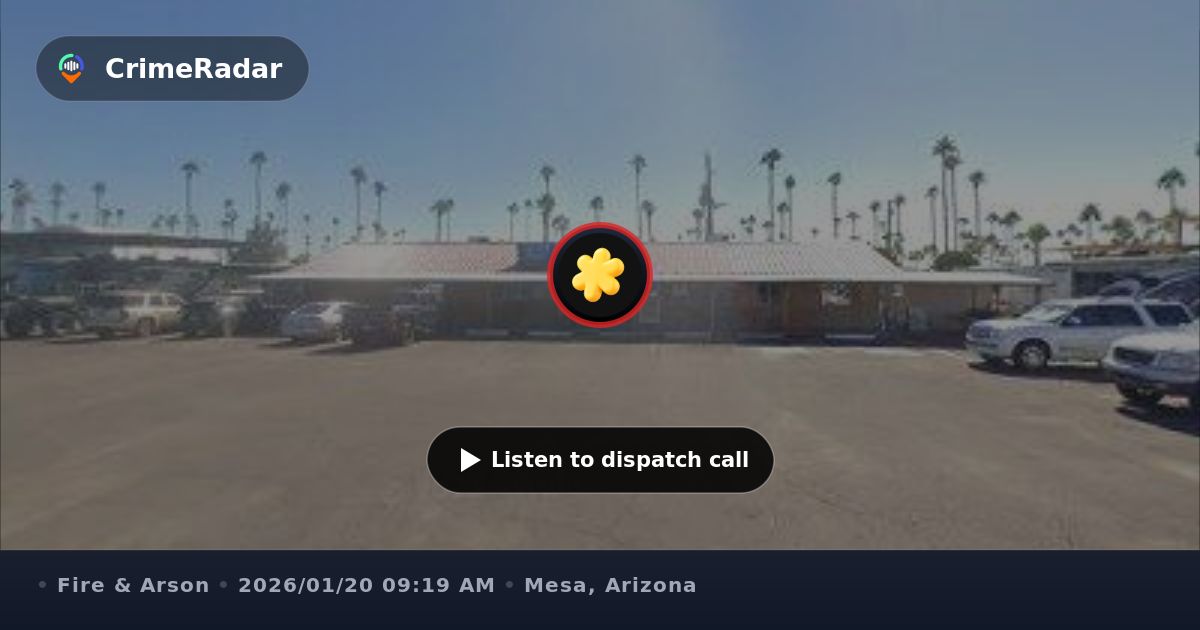 Apartment fire crews extinguish blaze near E Main St, Mesa AZ | CrimeRadar