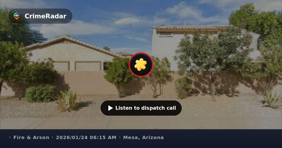 Firefighters battle structure fire on E Lindner Ave, Mesa AZ | CrimeRadar