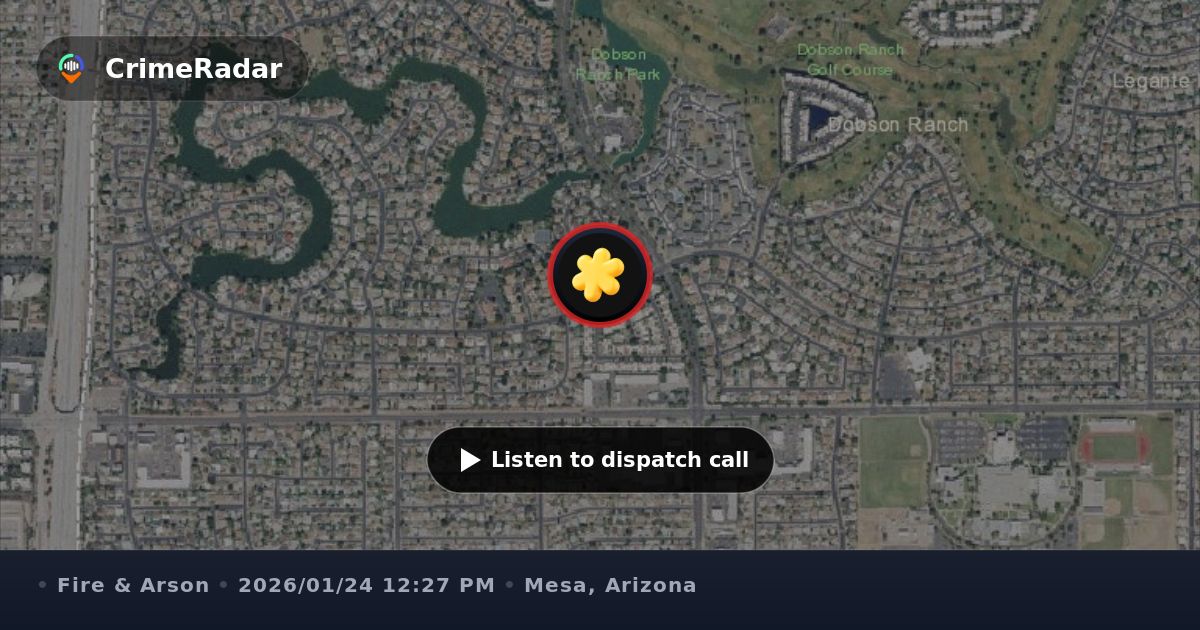 Fire crew checks for smoke near South Dobson Rd, Mesa AZ | CrimeRadar