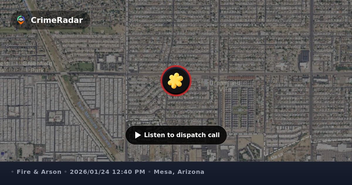 Fire crews respond to dumpster fire on Main St, Mesa AZ | CrimeRadar