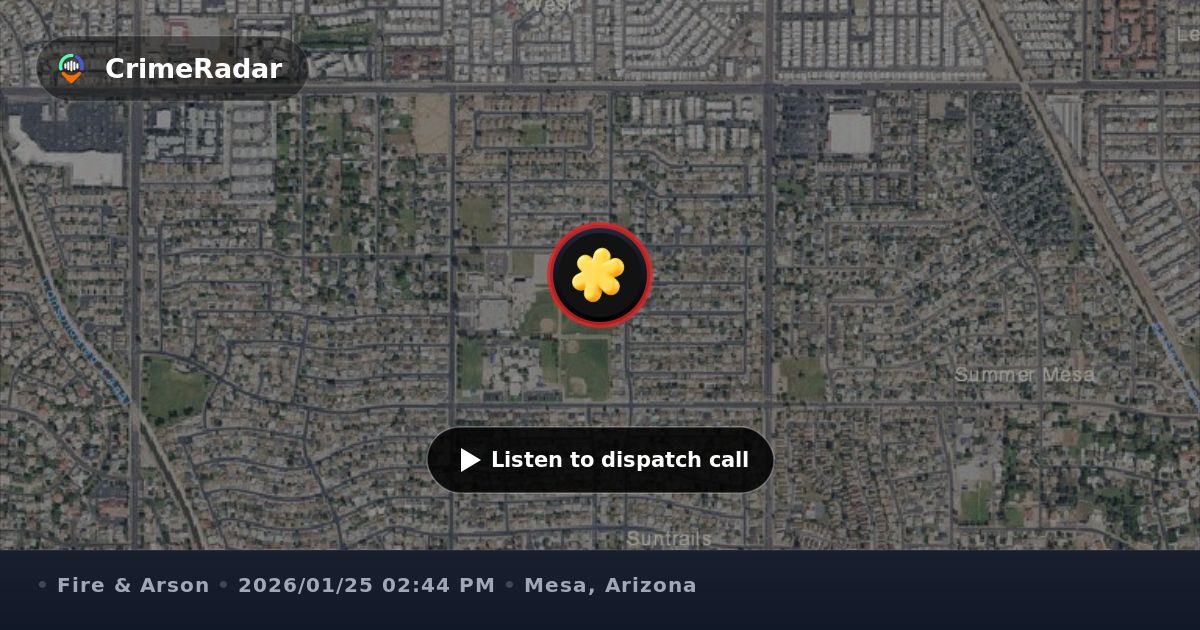 Possible fire alarm at residence on Almar Circle, Mesa AZ | CrimeRadar